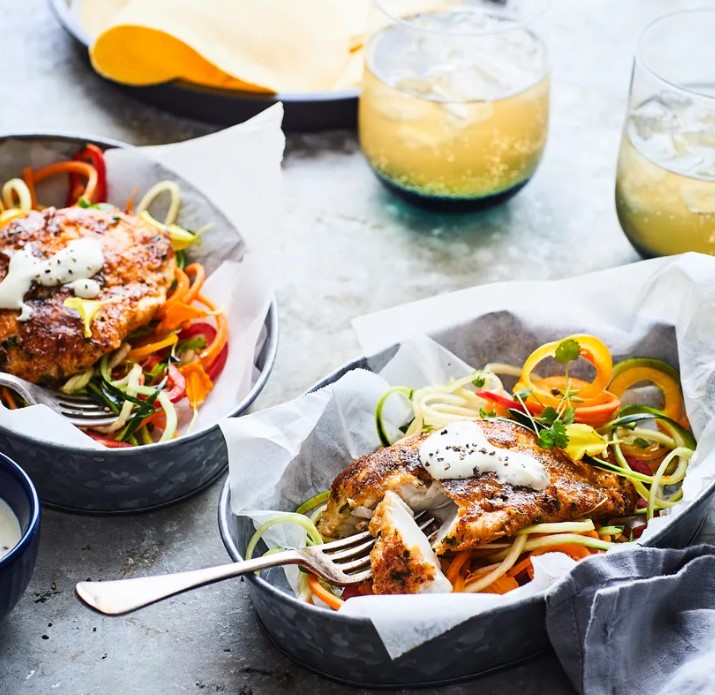 Golden Parmesan Moki with Summer Salad - Egmont Seafoods